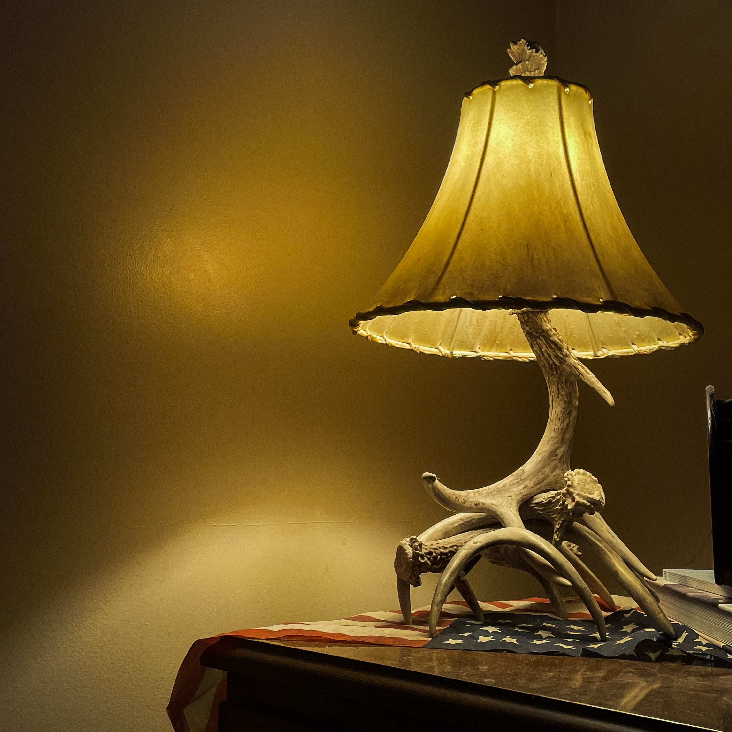 Small Two Antler Mule Deer Table Lamp (21-23" tall) - Crooked Creek ...